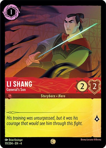 Li Shang - General's Son ( Cold Foil ) | Ravesburger - Con T de Tlacuache