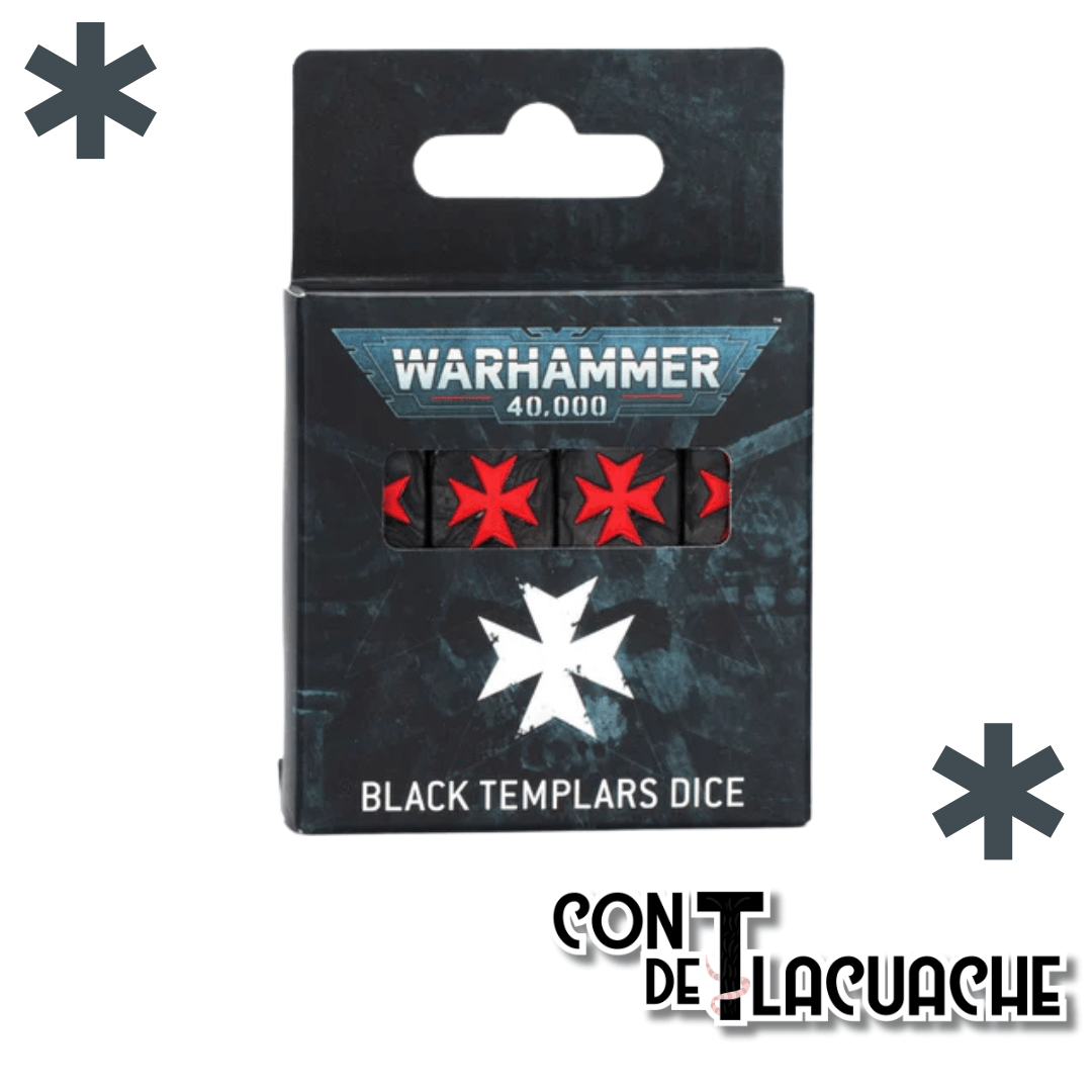 Warhammer 40000 Black Templars Dice | Games Workshop - Con T de Tlacuache